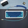 Sleeved Coiled Keyboard Aviator Cable, Lemo Style Connector - Navy/ Li ...