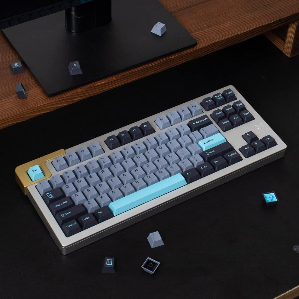 GMK 8008 Blue Keycap Set, Cherry Profile, Double Shot ABS – Nouvolo
