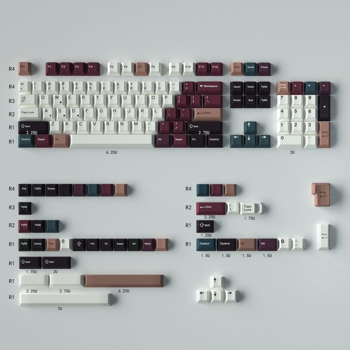 Retro Mixed Lights R1 Keycap Set, Cherry Profile, PBT Dye Sub Key Cap – Nouvolo