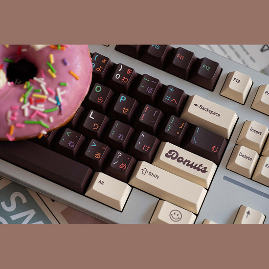 DMK Chocolate Donut Keycap Set, Cherry Profile, PBT Dye Sub Key Cap – Nouvolo