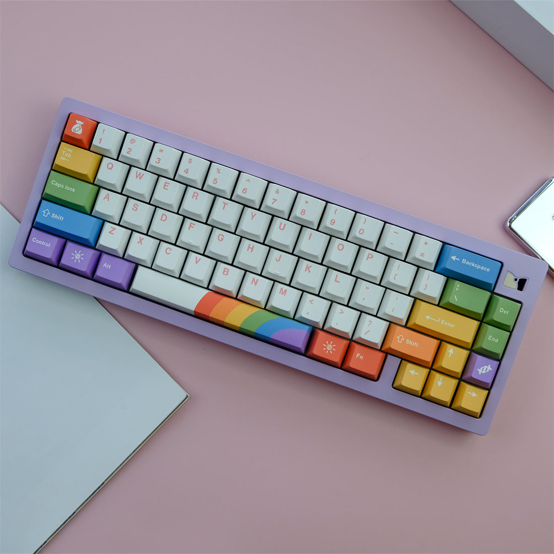 GMK Rainbow Keycap Set, Cherry Profile, Dye Sub PBT – Nouvolo