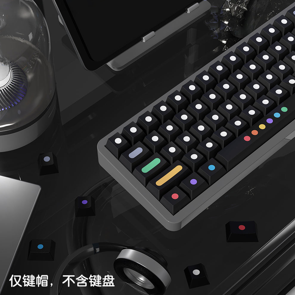 GMK Dots Dark R2 Keycap Set, Cherry Profile, Dye Sub PBT – Nouvolo