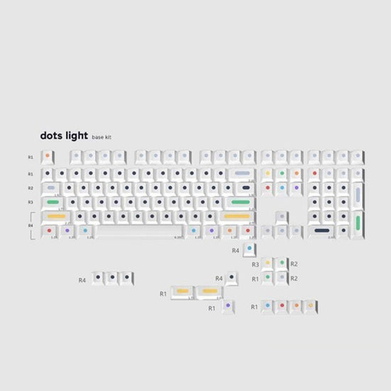 GMK Dots R1 Keycap Set, Cherry Profile, Dye Sub PBT – Nouvolo