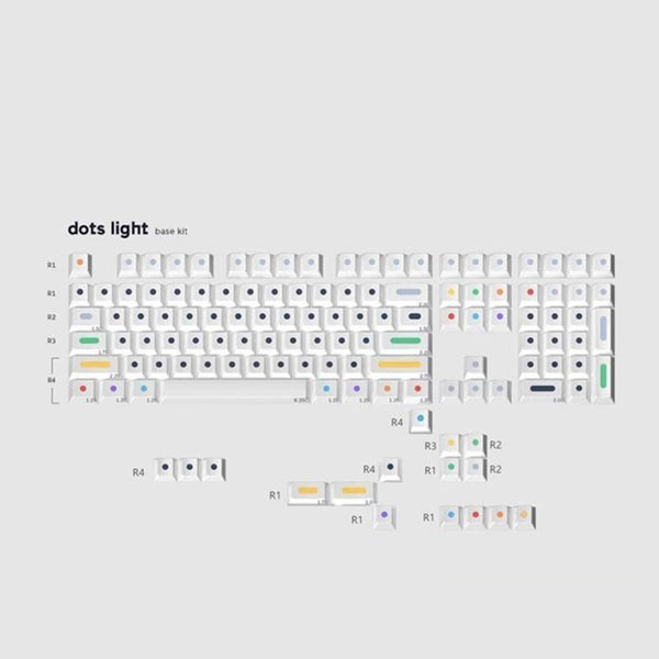 GMK Dots R1 Keycap Set, Cherry Profile, Dye Sub PBT – Nouvolo