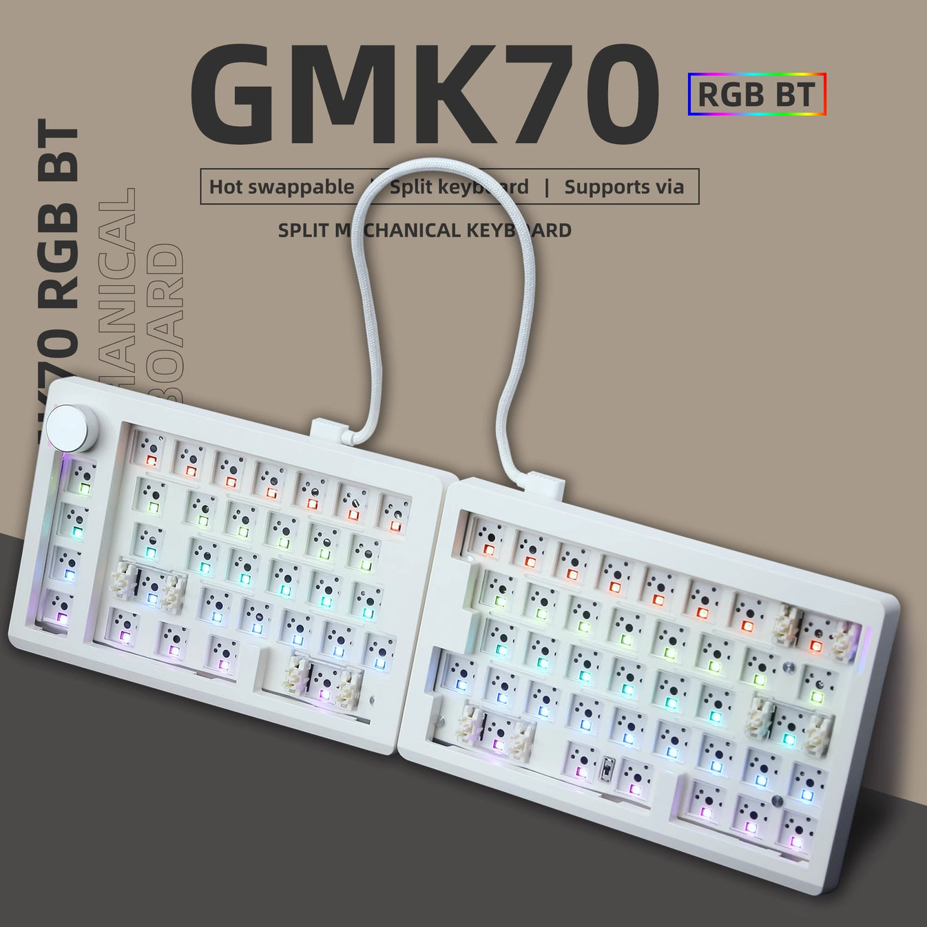 Zuoya GMK70 Split Wireless Mechanical Keyboard Barebone – Nouvolo