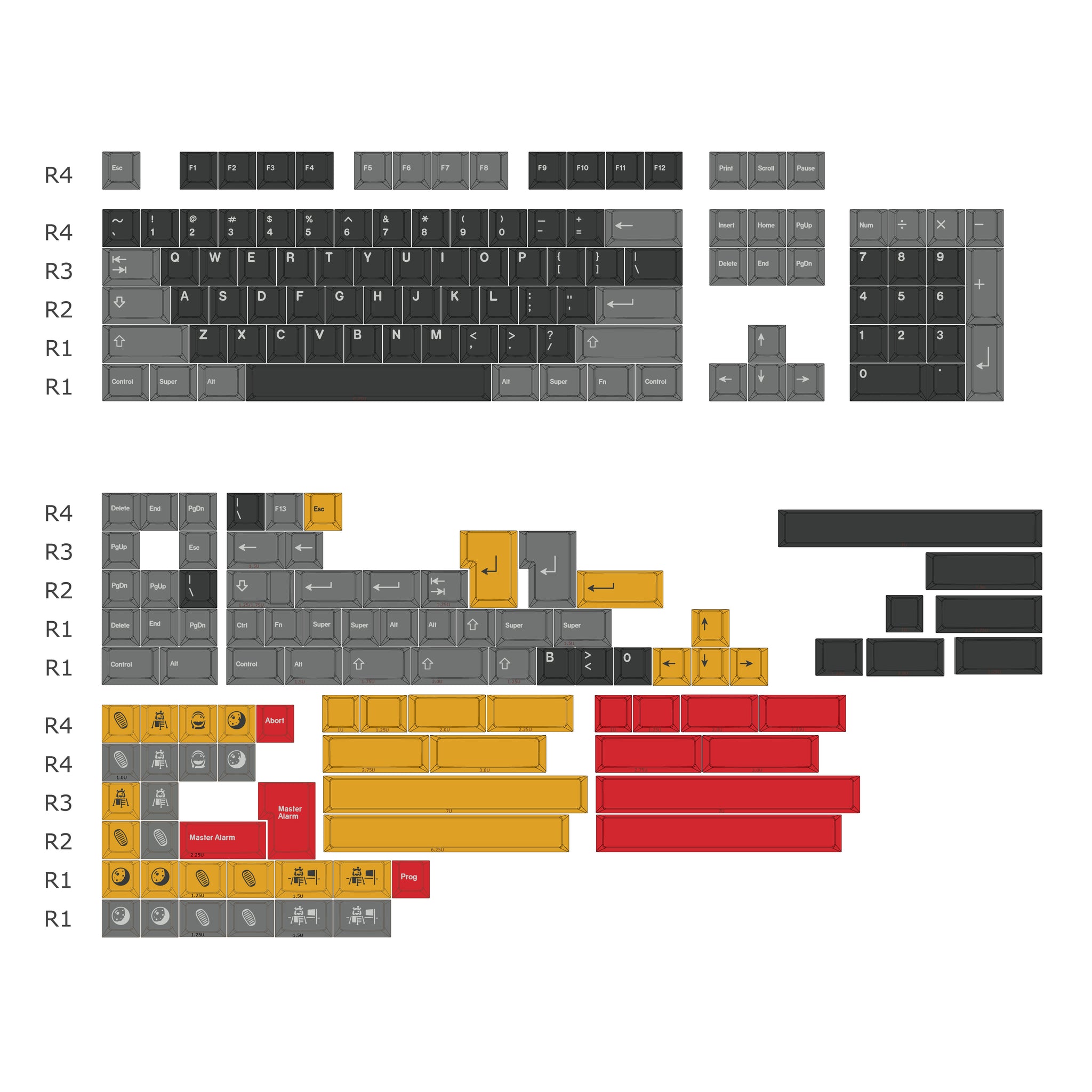 GMK Lunar Set, Cherry Profile, Dye Sub PBT – Nouvolo
