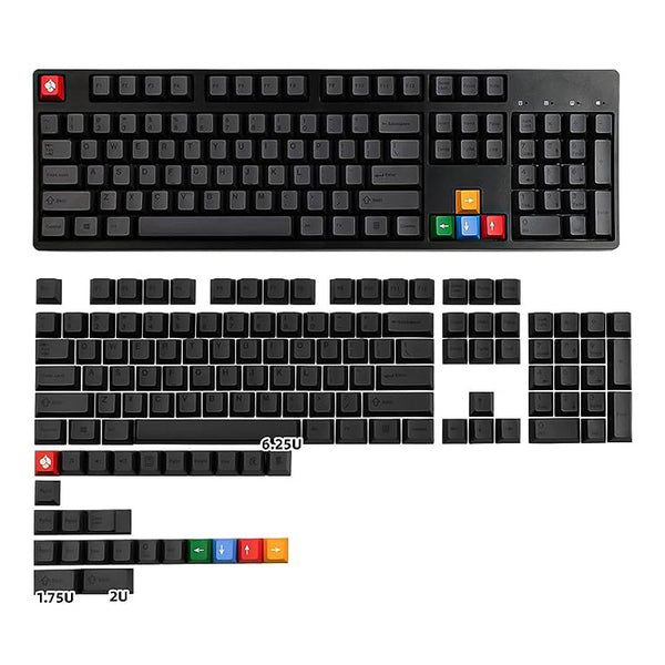 Minimalist Black Keycap Set, Cherry Profile, Dye Sub PBT Keycap – Nouvolo