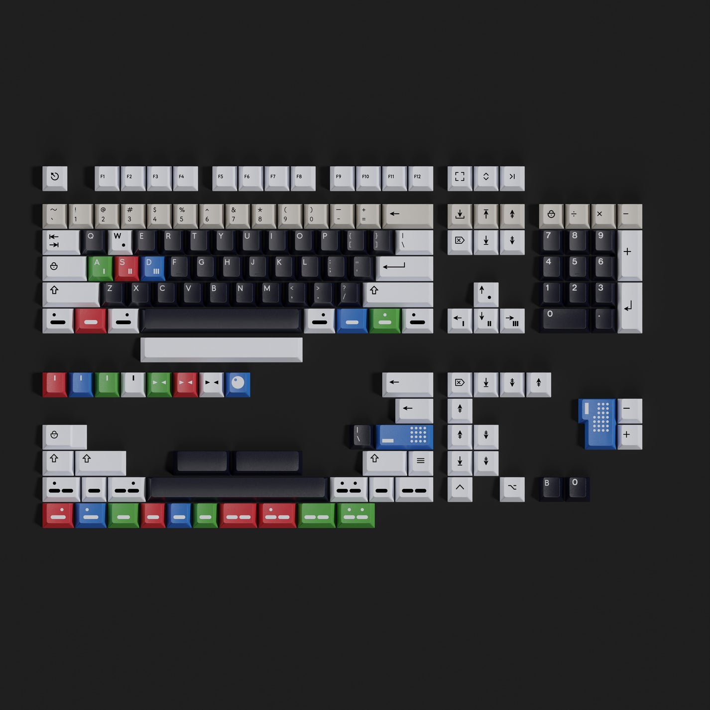 Resonance R2 Keycap Set, Cherry Profile, Dye Sub PBT – Nouvolo