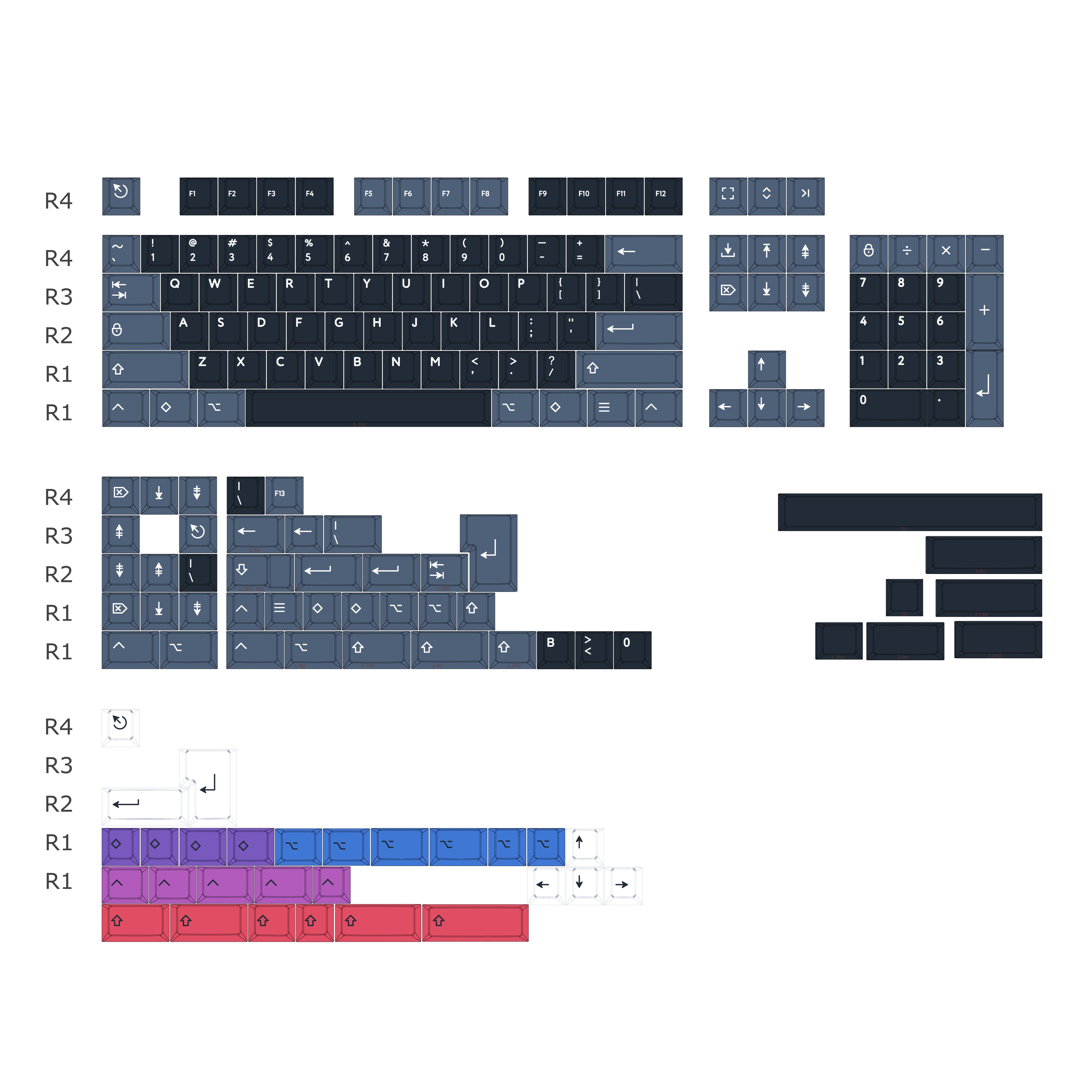 Spark Light/Dark Keycap Set, Cherry Profile, Dye Sub PBT – Nouvolo